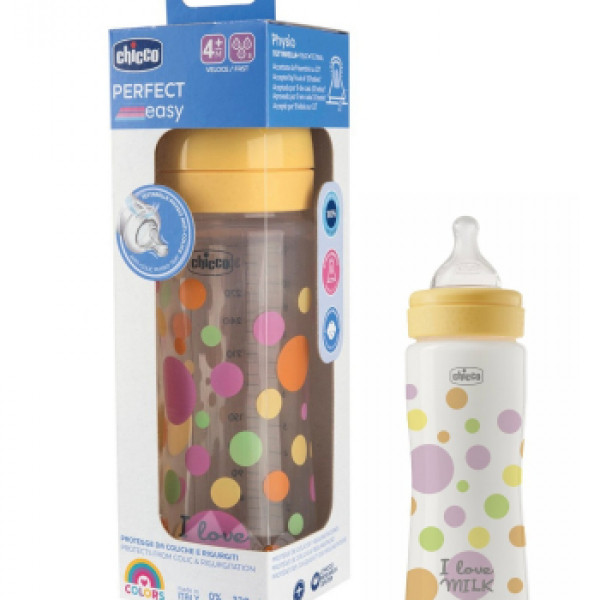 Chicco PE plastična flašica,silikon,dev.330ml