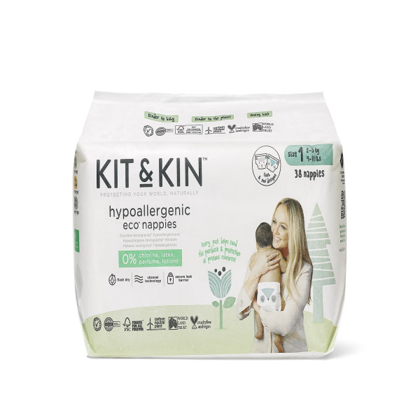 Kit & Kin pelene veličina 1 2-5kg (38 pack)