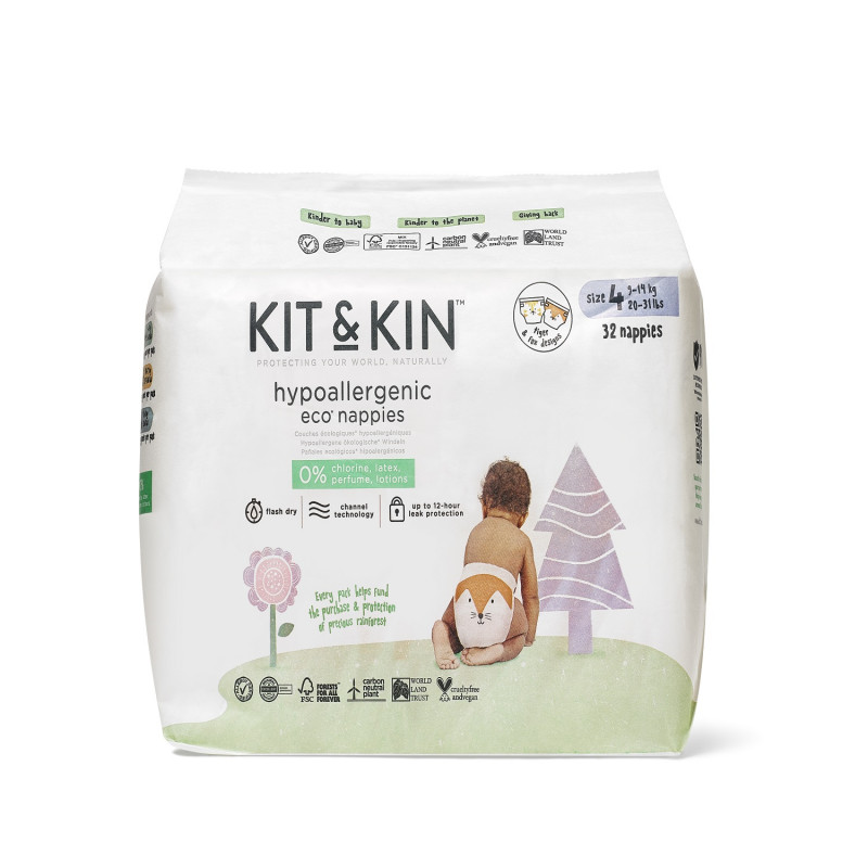 Kit & Kin pelene veličina 4 9-14kg (32 pack)