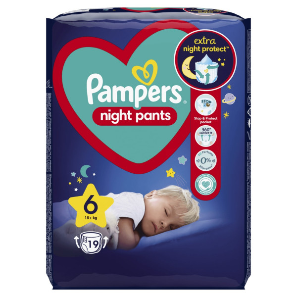Pampers Night Pants VP 6, 15+kg 19kom