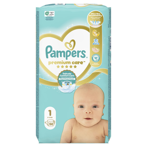 Pampers Premium Care pelene VP 1 newb 2-5kg 50kom