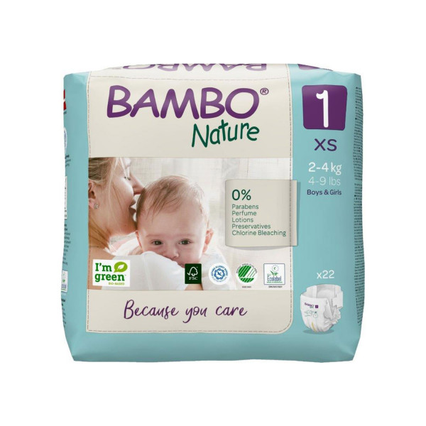 Bambo pelene Nature Eco-Friendly 1, 2-4 kg 22 kom