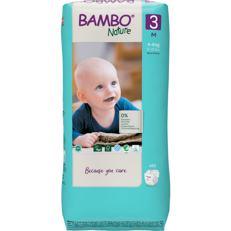 Bambo pelene Nature 3 midi 4-8kg 52kom