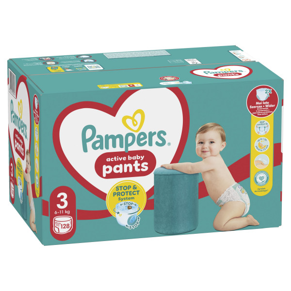 Pampers pants pelene MB 3 midi 6-11kg 128kom