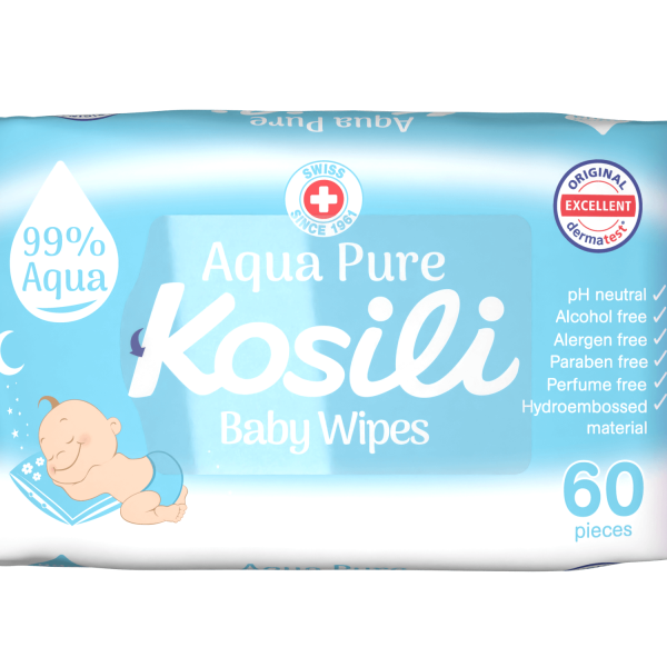 Kosili baby vlažne maramice aqua pure 60kom