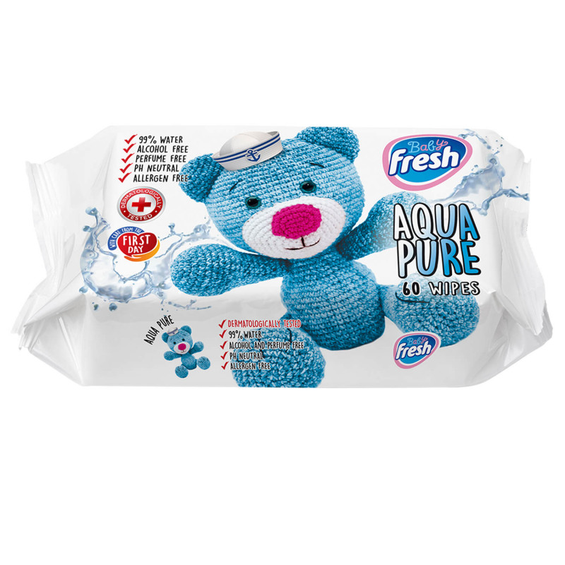 Fresh baby vlažne maramice Aqua Pure 60kom