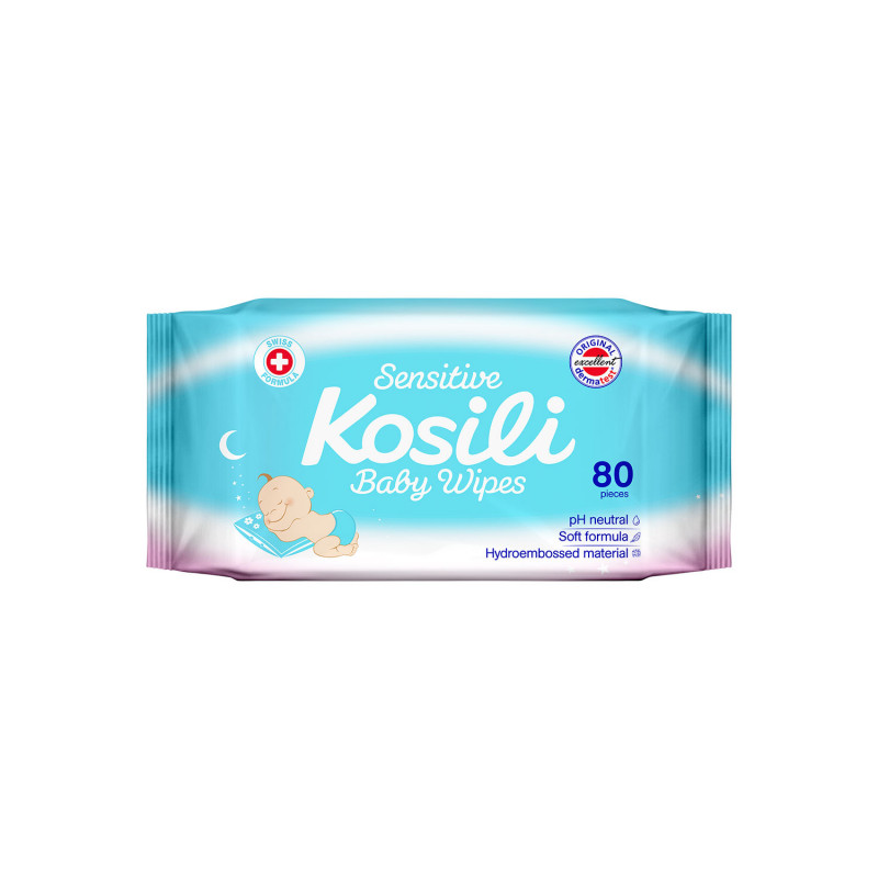 Kosili baby vlažne maramice plave 80kom