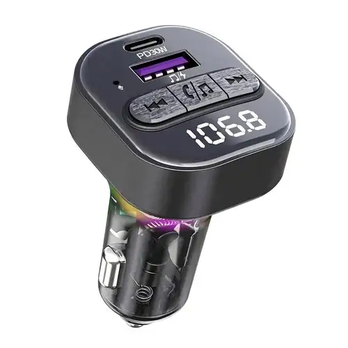 KETTZ FM Transmiter i Punjac Yare – QC3.1 + Type-C PD30W, LED