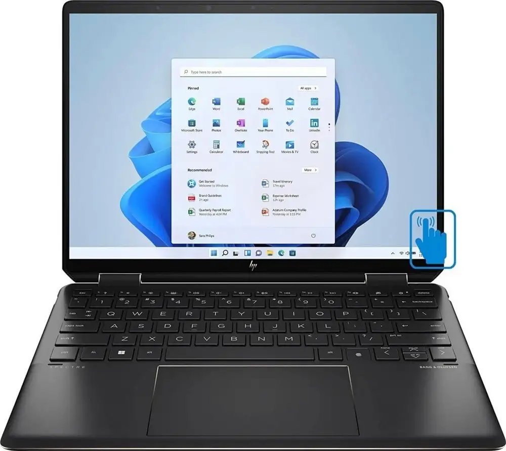 HP Spectre x360 Convertible 16-aa0010nn, Intel Core Ultra7 155H,32GB RAM(onboard),1TB NVMe TLC M.2 SSD, 16inch UWVA 2.8K OLED multitouch, Backlit, FP ,Win11Home,US,Nightfall black (A02H8EA)