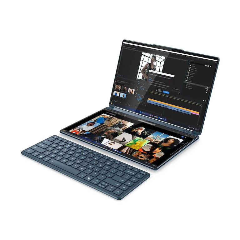 LENOVO Yoga Book 9 14IAH10, 14" OLED, Intel Core Ultra 7 255H, 32GB, 1TB, W11P+BT/M+Folio Stand, Tidal Teal, Magnesium (83KJ000RRM)