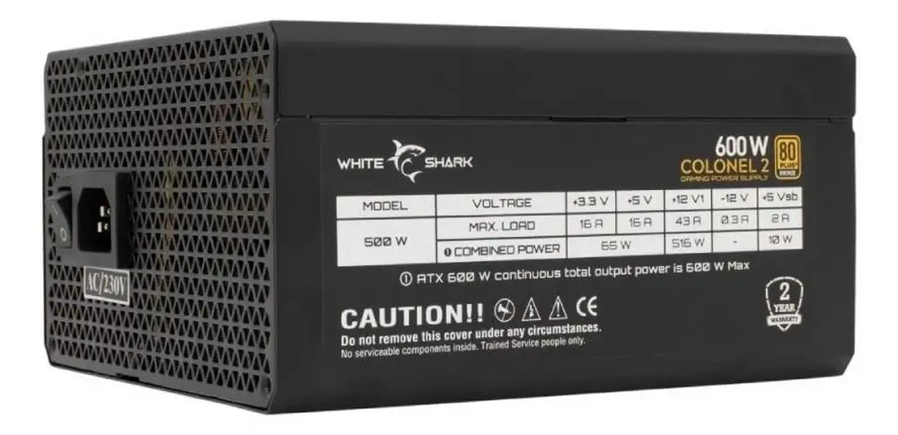 WHITE SHARK GPSU B600S COLONEL - 2 600W