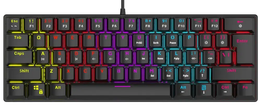 RAMPAGE PLOWER K60 BLACK BLUE SWITCH
