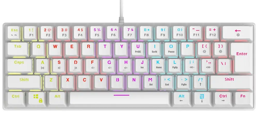RAMPAGE PLOWER K60 WHITE BLUE SWITCH