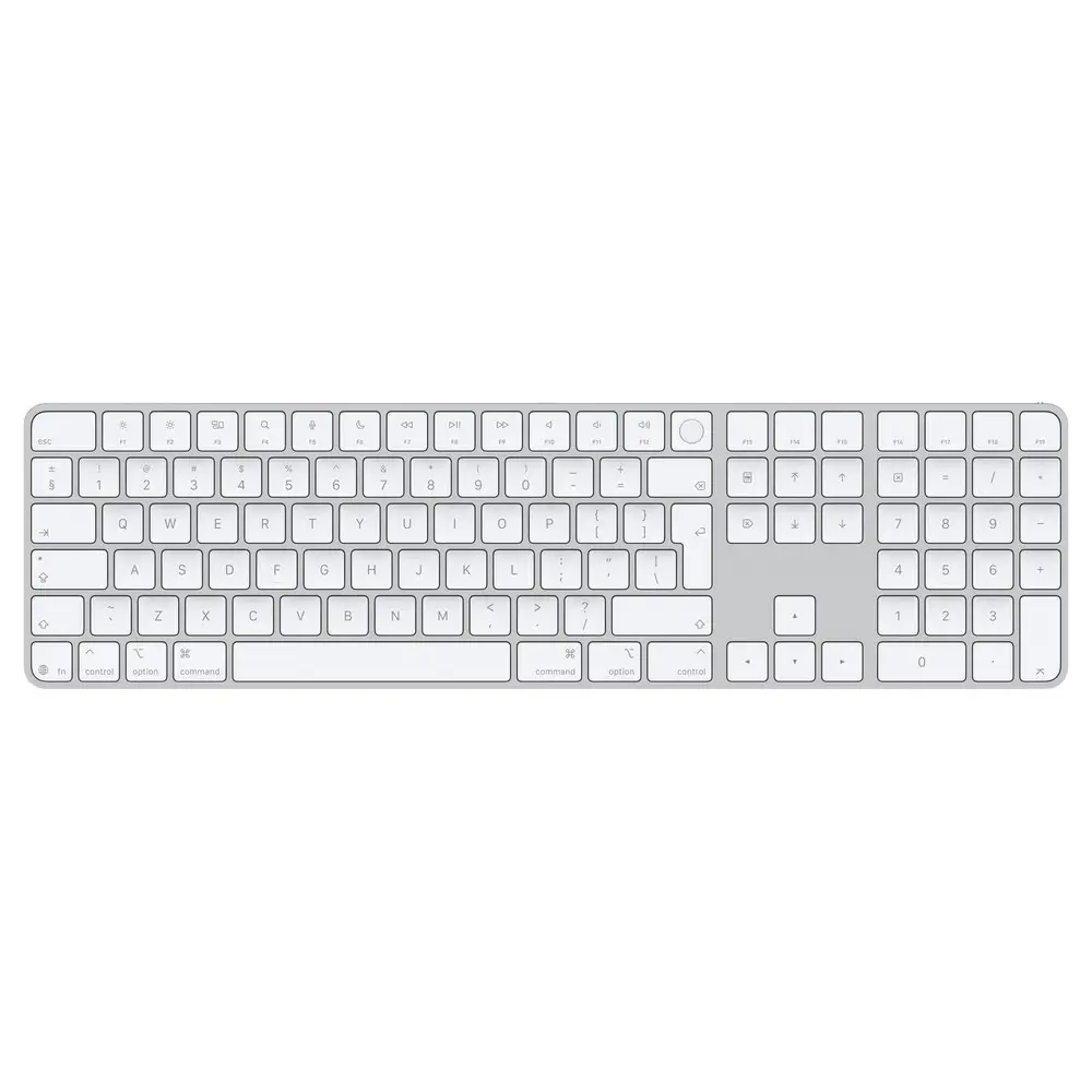 APPLE Magic Keyboard 2024 w Touch ID and NUM Keypad - INT English - White Keys mxk73z/a