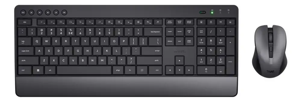 TRUST TREZO bežična tastatura + mis US crna
