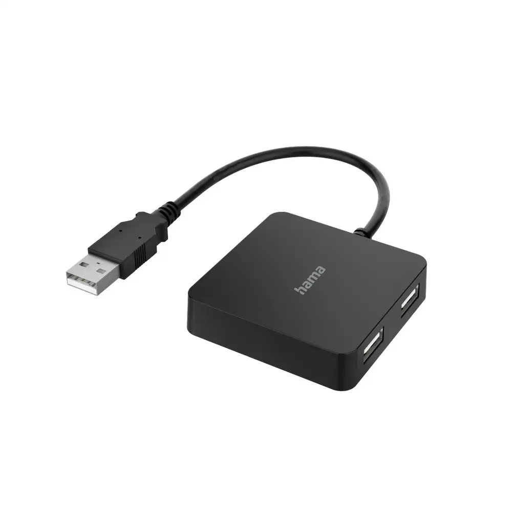 HAMA USB HUB 2.0 4 porta 480 Mbit/s crni