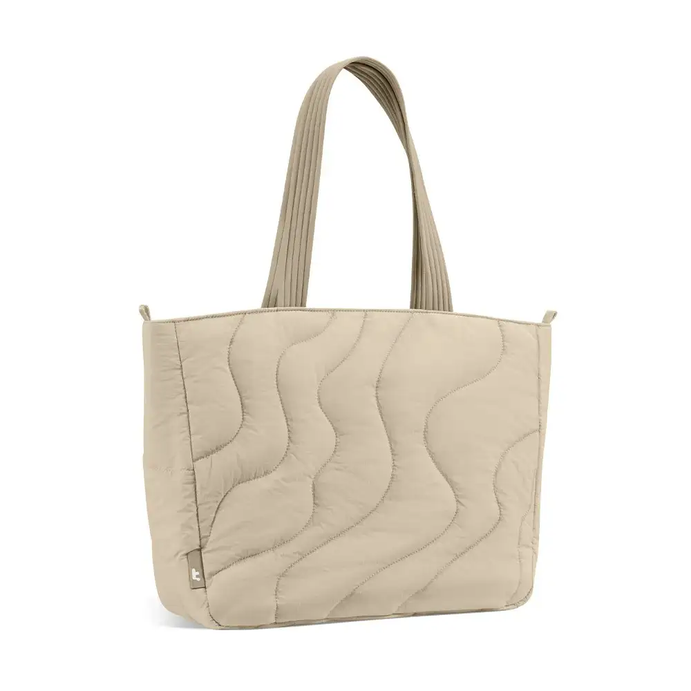 TOMTOC TERRA T38 PUFFY LAPTOP TOTE BAG NATURAL SAND T38M1K2