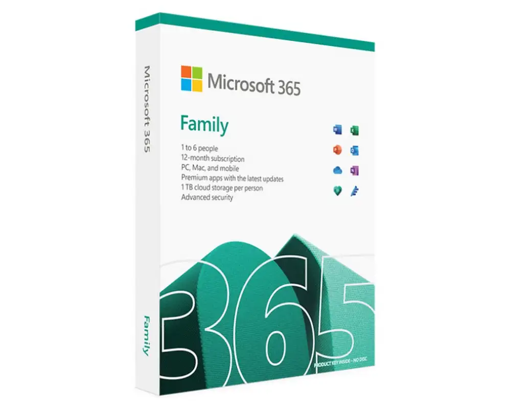 MICROSOFT Retail Microsoft 365 Family FY25H2 /32bit/64bit/English/6 korisnika/1 godina EP2-32329