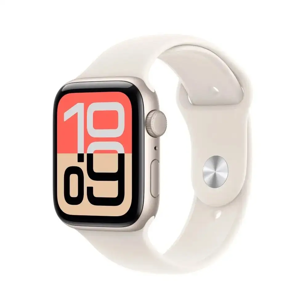 APPLE Watch SE 3 GPS 44mm Starlight Aluminium Case with Starlight Sport Band - M/L mehj4rk/a
