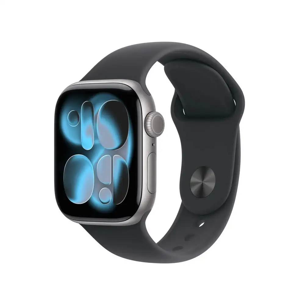 APPLE Watch S11 GPS 46mm Space Grey Aluminium Case with Black Sport Band - M/L mev44rk/a