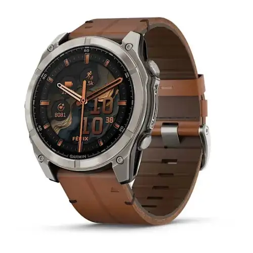 GARMIN Fenix 8 51mm Sapphire Chestnut Leather