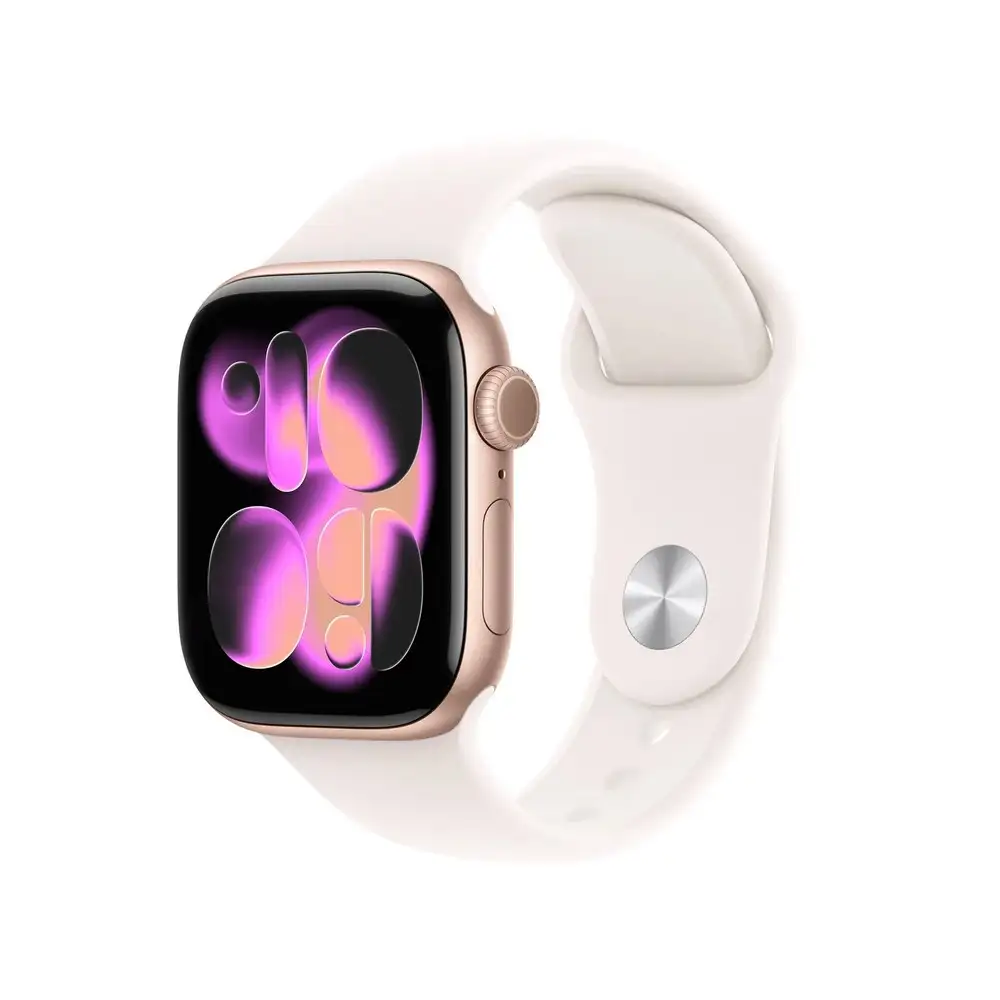 APPLE Watch S11 GPS 46mm Rose Gold Aluminium Case with Light Blush Sport Band - M/L mev74rk/a