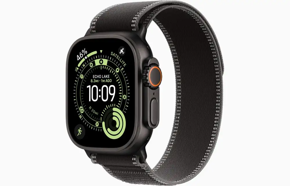 APPLE Watch Ultra 3 Cellular 49mm Black Titanium Case with Black/Charcoal Trail Loop - M/L mf1h4se/a