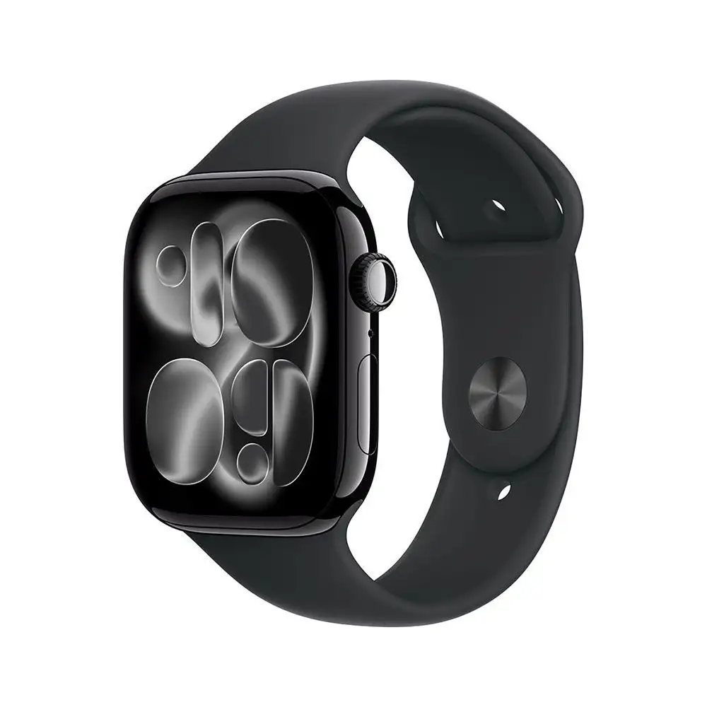 APPLE Watch S11 Cellular 42mm Jet Black Aluminium Case with Black Sport Band - S/M mf834rk/a