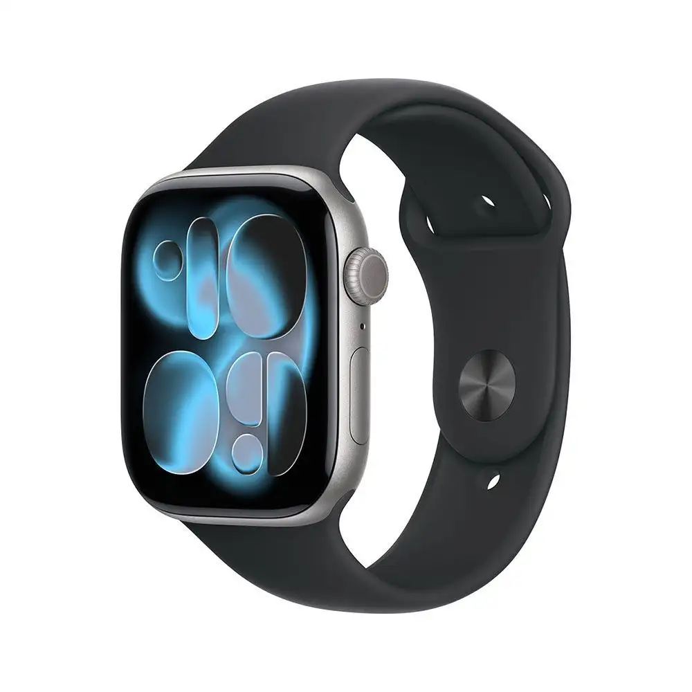 APPLE Watch S11 Cellular 42mm Space Grey Aluminium Case with Black Sport Band - M/L mf8c4rk/a