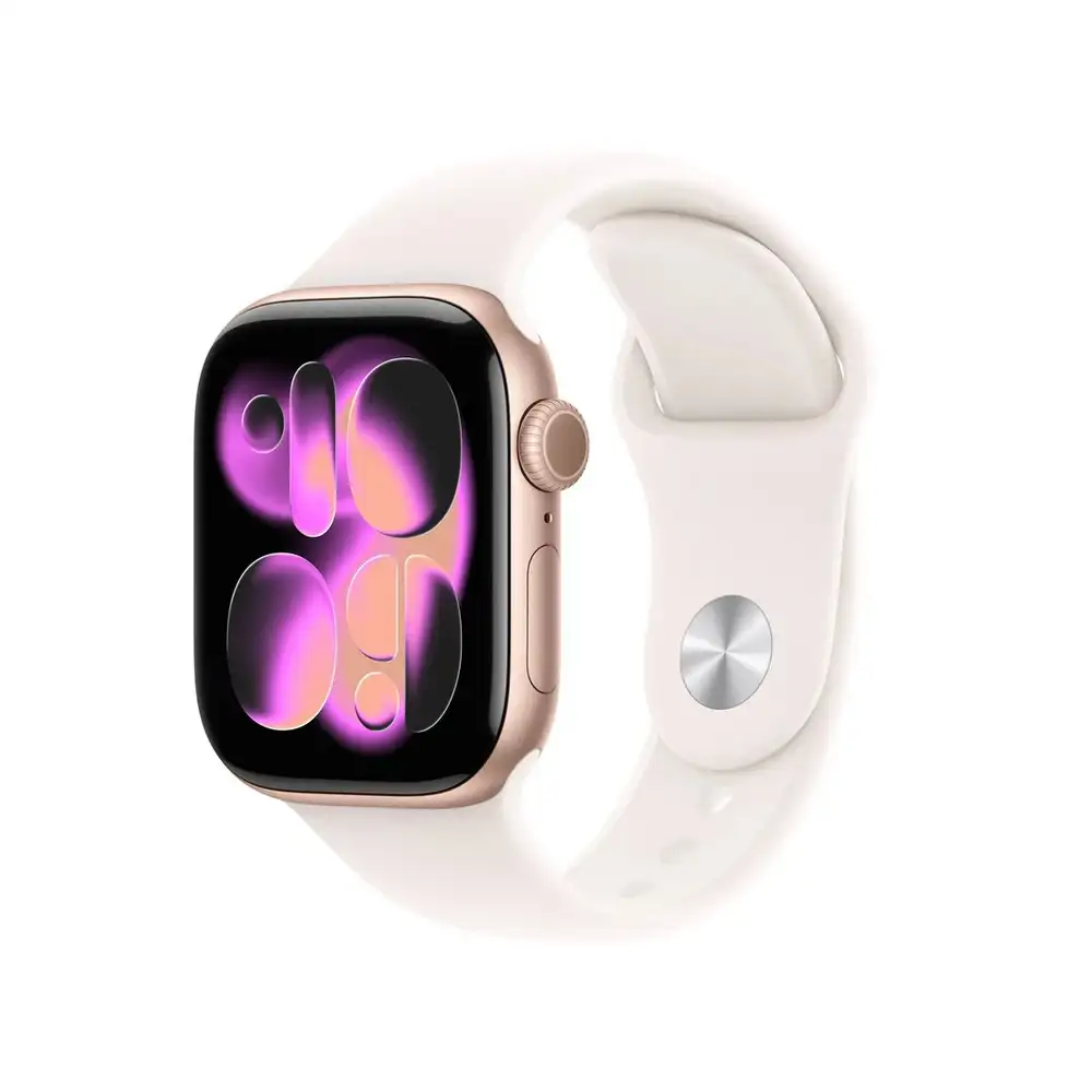 APPLE Watch S11 Cellular 42mm Rose Gold Aluminium Case with Light Blush Sport Band - S/M mf8e4rk/a