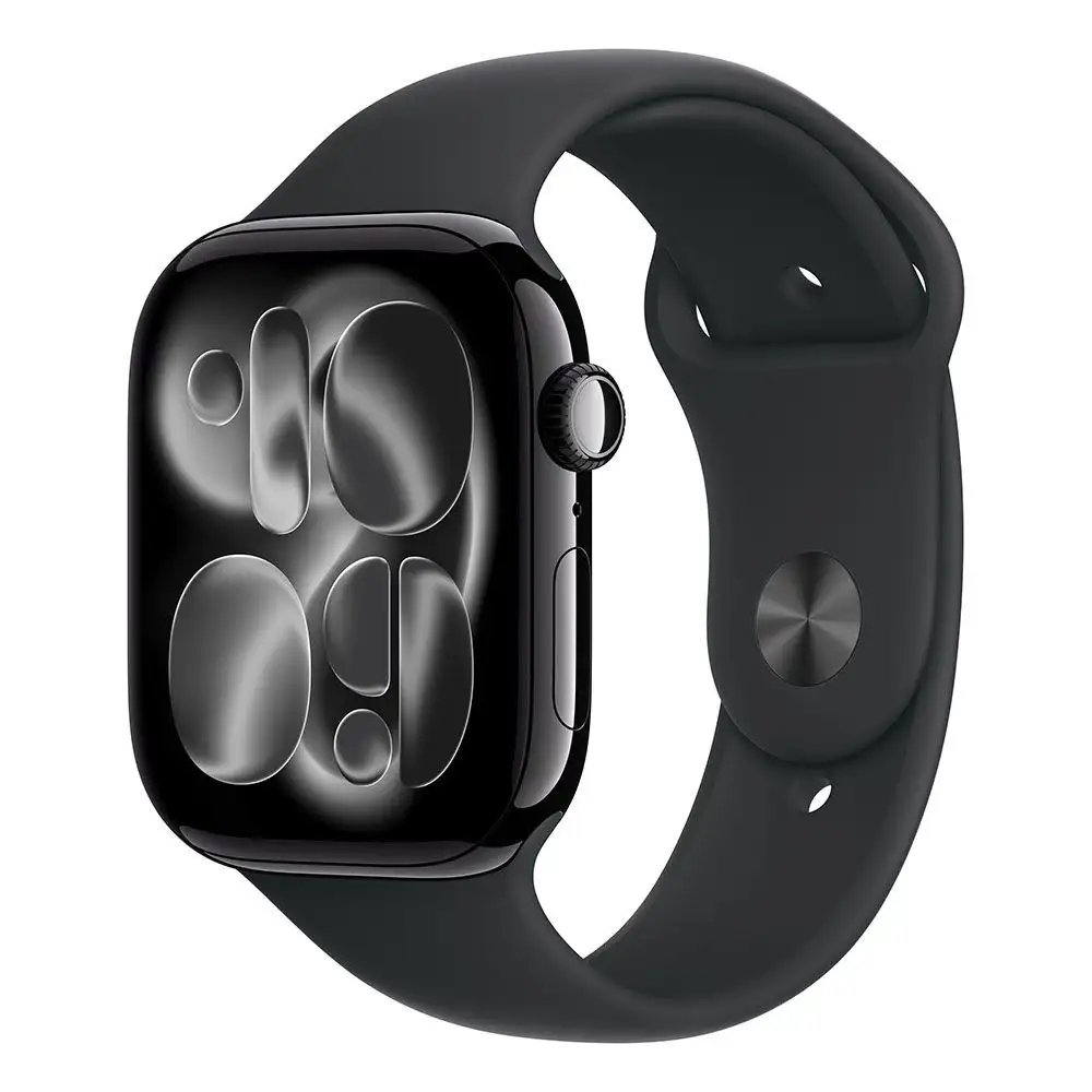 APPLE Watch S11 Cellular 46mm Jet Black Aluminium Case with Black Sport Band - M/L mfc44rk/a