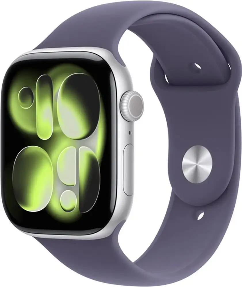 APPLE Watch S11 Cellular 46mm Silver Aluminium Case with Purple Fog Sport Band - M/L mfcr4rk/a