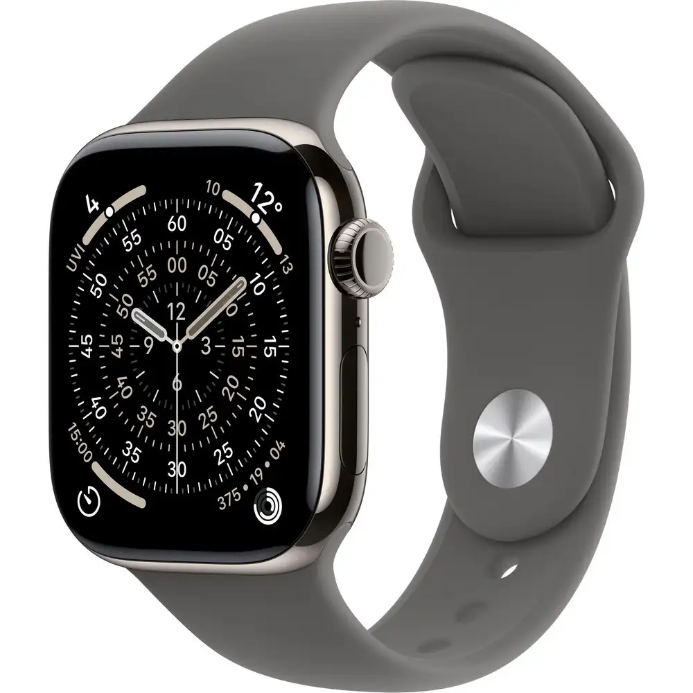 APPLE Watch S11 Cellular 42mm Natural Titanium Case with Stone Grey Sport Band - S/M mf8m4rk/a