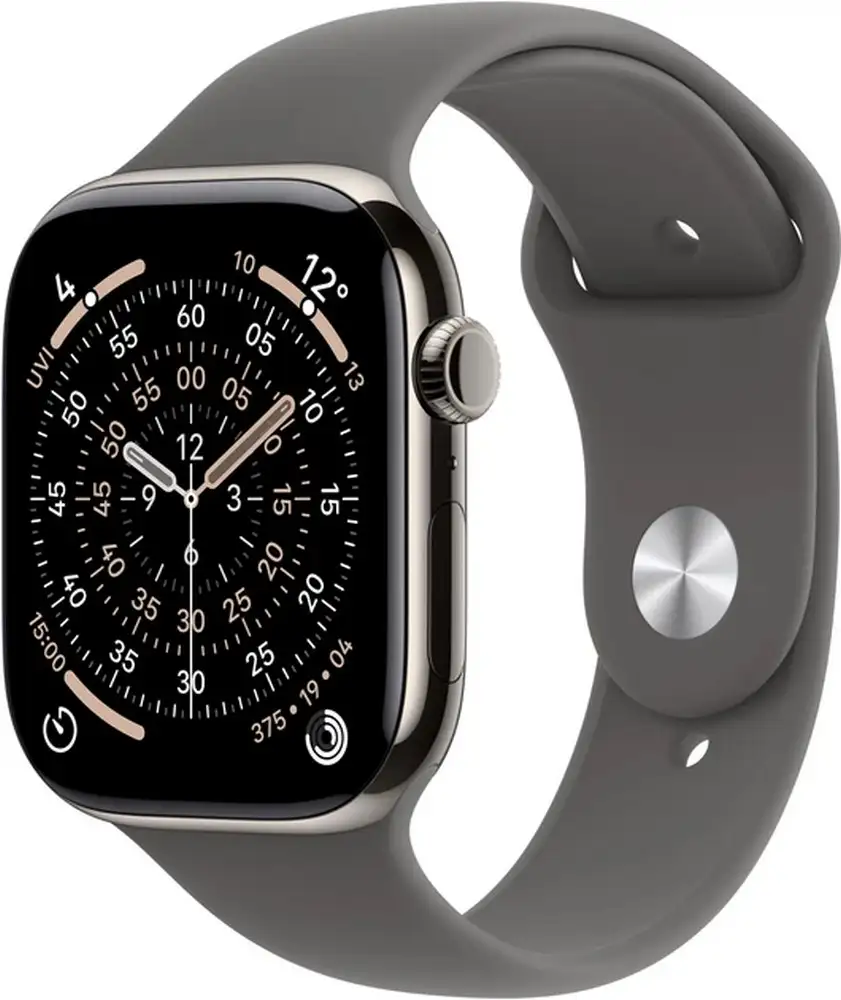 APPLE Watch S11 Cellular 46mm Natural Titanium Case with Stone Grey Sport Band - S/M mfcw4rk/a