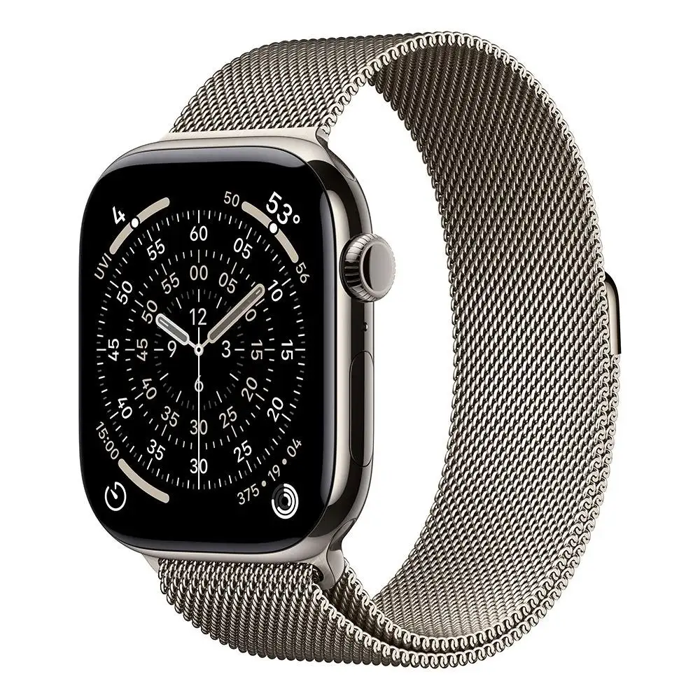 APPLE Watch S11 Cellular 46mm Natural Titanium Case with Natural Milanese Loop - S/M mfcy4rk/a