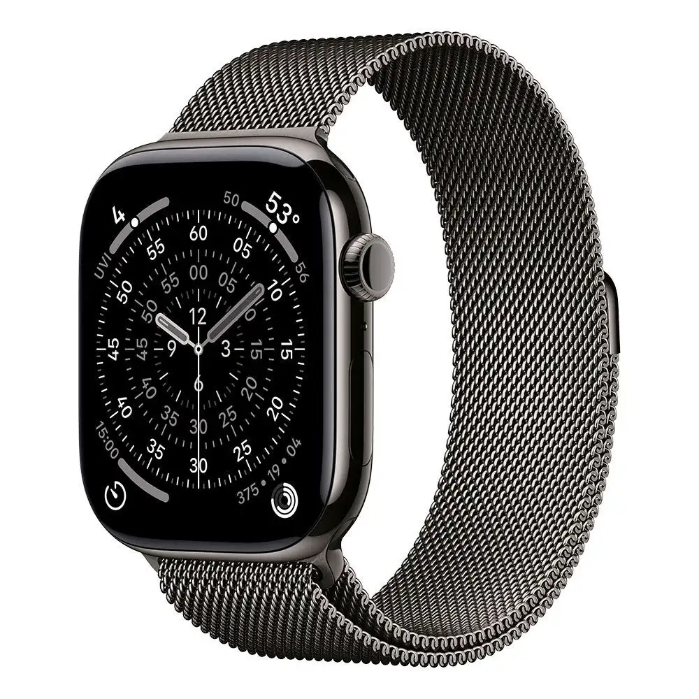 APPLE Watch S11 Cellular 46mm Slate Titanium Case with Slate Milanese Loop - S/M mfd34rk/a