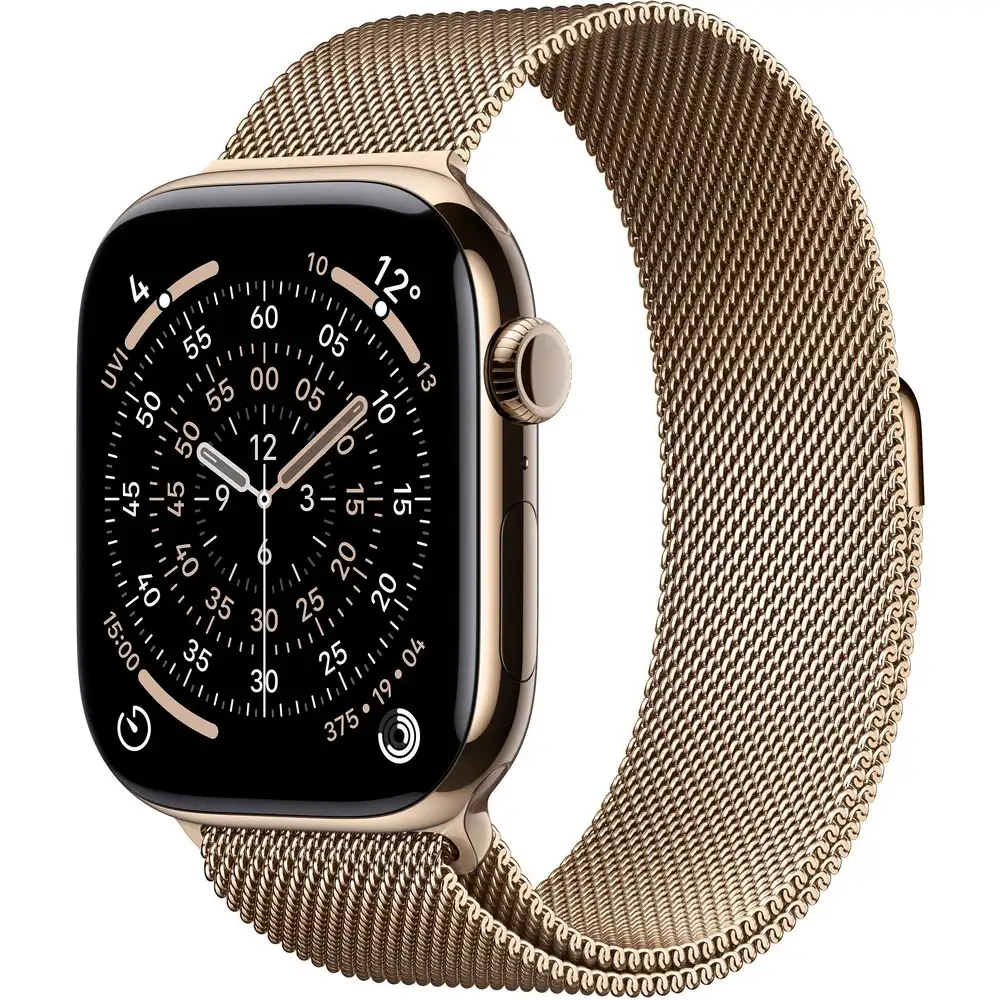 APPLE Watch S11 Cellular 46mm Gold Titanium Case with Gold Milanese Loop - S/M mfd74rk/a