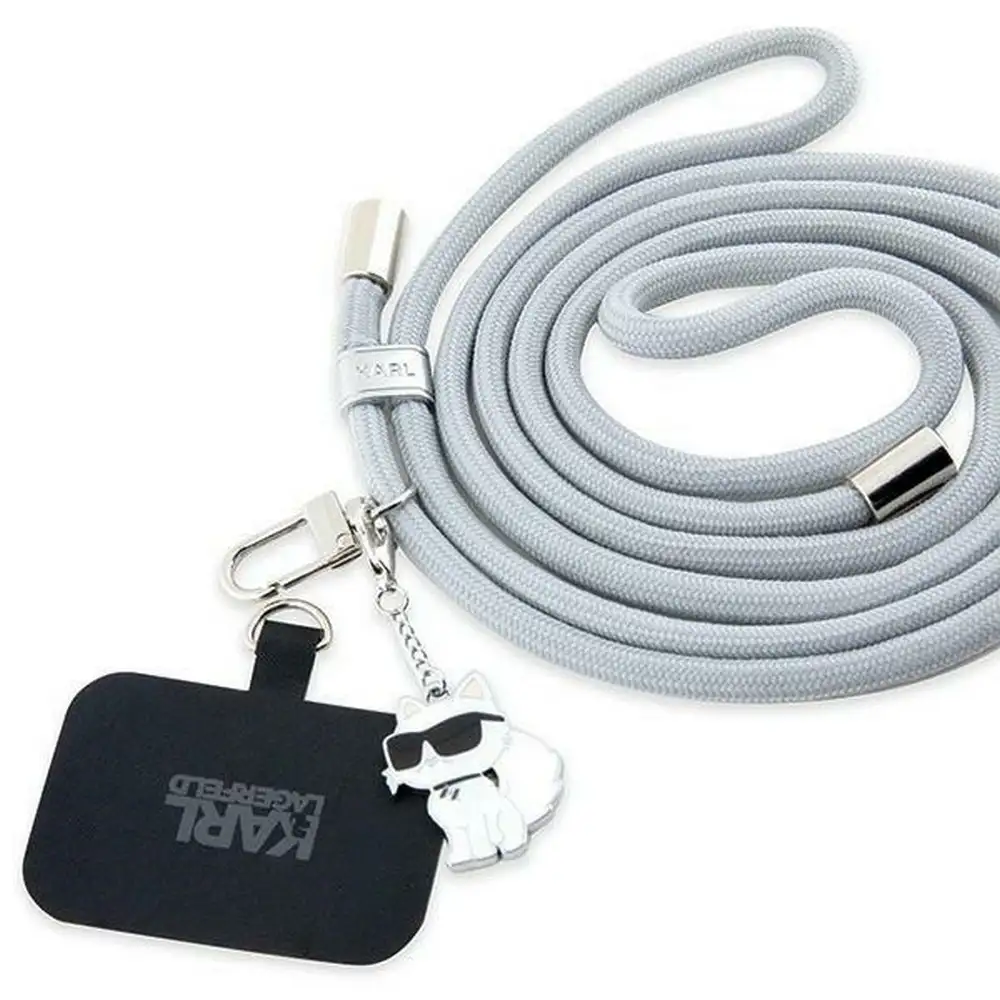 KARL LAGERFELD Universal Strap and Tether Patch Grey