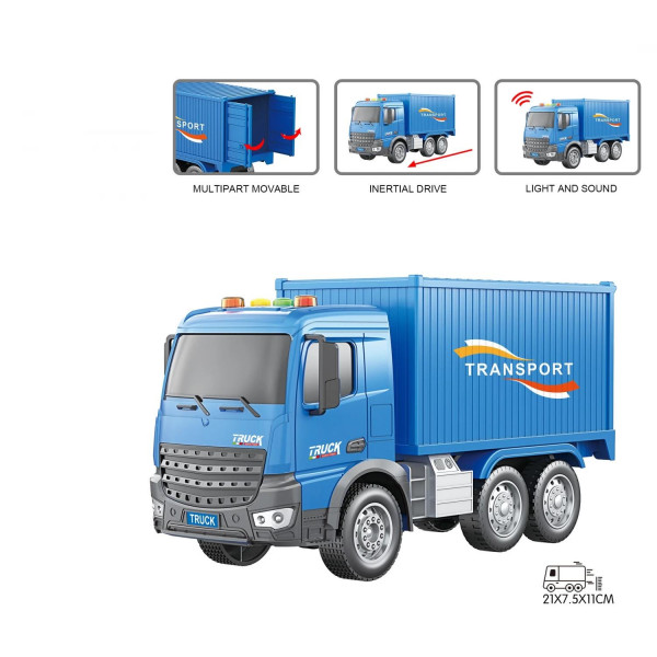 Kamion 1:18 kontejner sa zvukom i svetlom