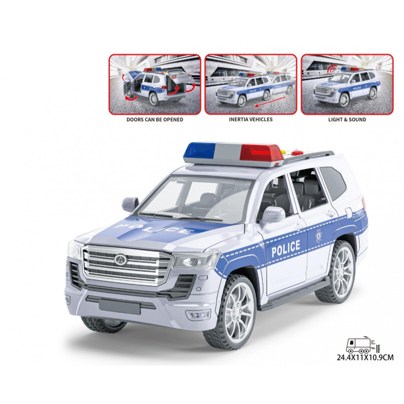 Džip 1:16 policijski plavi sa zvukom i svetlom