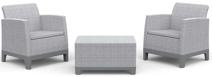KETER Scandi forma sa box stolom siva
