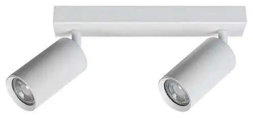 RABALUX Solo, plafonska bela metal spot lamp, 2xGU10