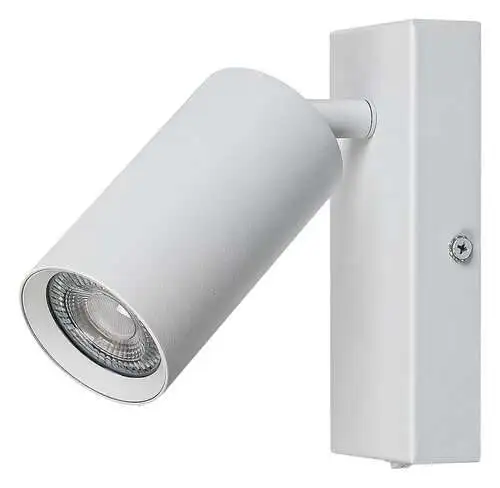 RABALUX Solo, bela metal spot zidna lampa, 1xGU10, sa prekidacem