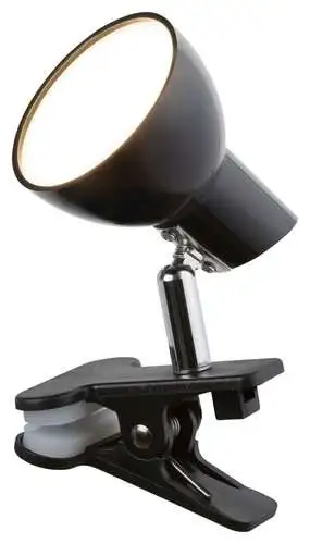 RABALUX Noah, clip lamp, crna, LED 5W
