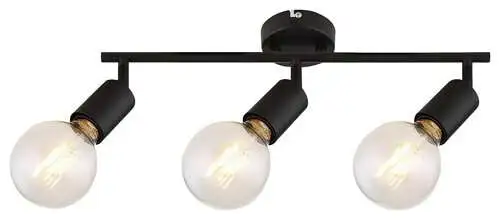 RABALUX Lamar, metal spot , E27 3xMAX 40W, mat crna