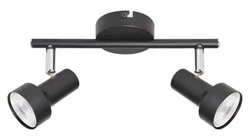 RABALUX Konrad spot, GU10 2X MAX 5W, crna