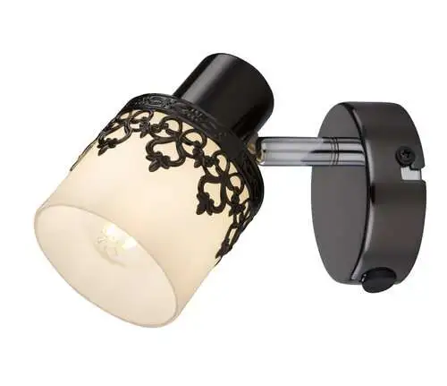 RABALUX Lacey spot E14 MAX 40W crna/bela/chrom