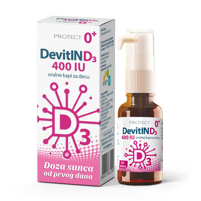 Devitin D3 400IU oralne kapi za decu, 15ml