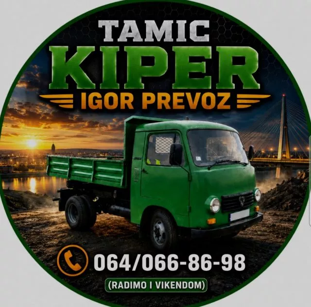 TAMIĆ KIPER ODVOZ ŠUTA PESAKA ŠLJUNKA TUCANIKA IGOR NS