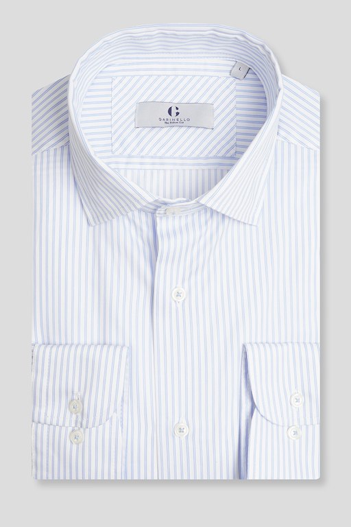 Plava Double stripe slim fit košulja 717M